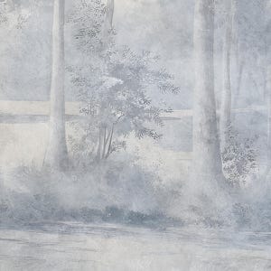 Light Blue, Warm Gray Wallpaper/landscape Mural. Scenic Wall Decor ...