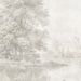 Subtle Wallpaper, Watercolor Landscape Wall MURAL. Painting, Trees ...
