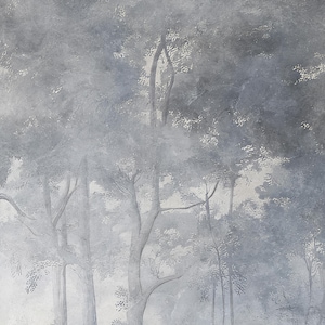 Light Blue, Warm Gray Wallpaper/landscape Mural. Scenic Wall Decor ...