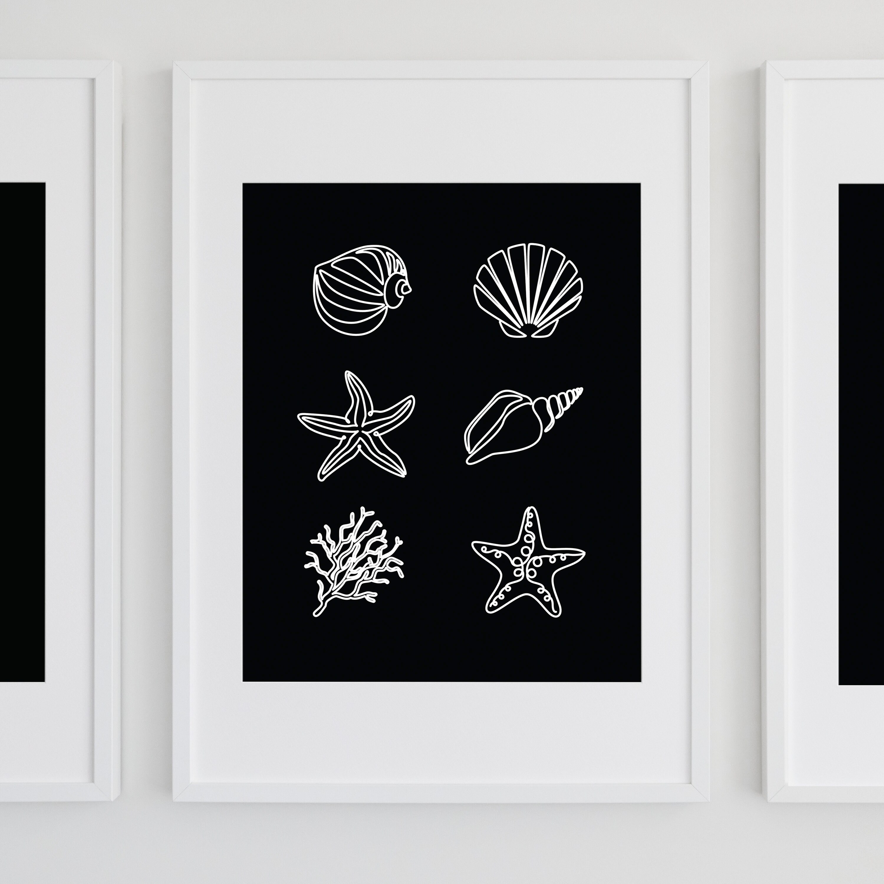 Printable Beach Shells Digital Wall Art - Etsy