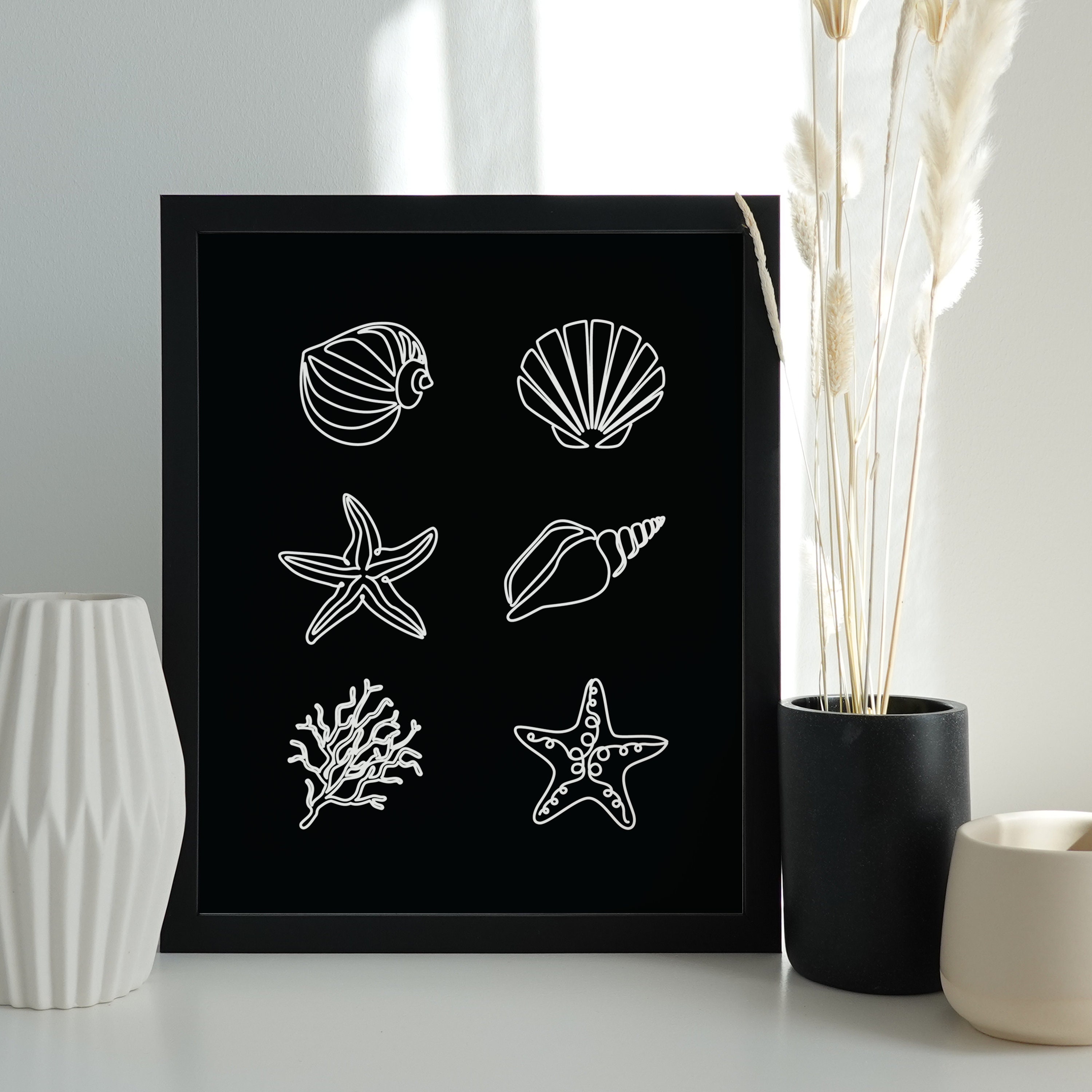 Printable Beach Shells Digital Wall Art - Etsy
