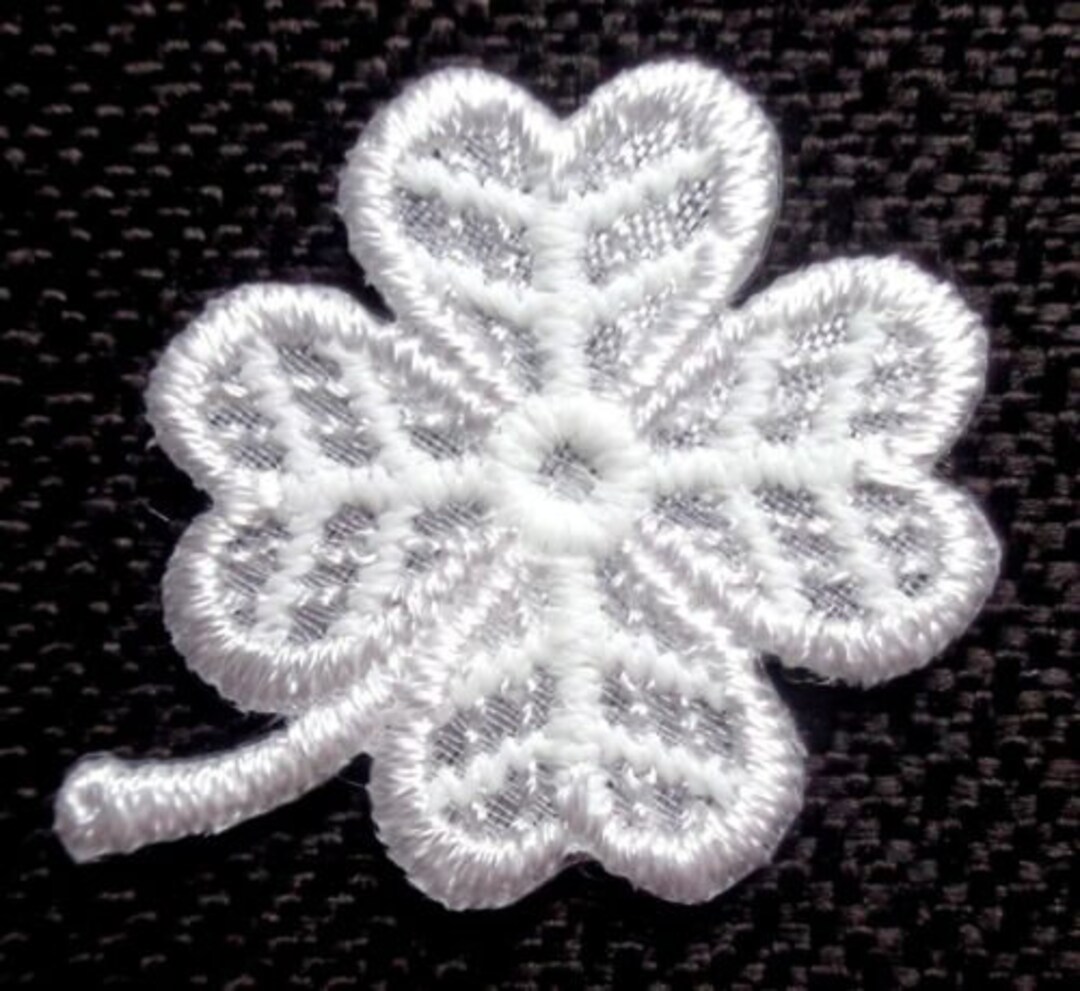 SHAMROCK WHITE Iron on Patch Applique 1-1/8" X 7/8" - Etsy