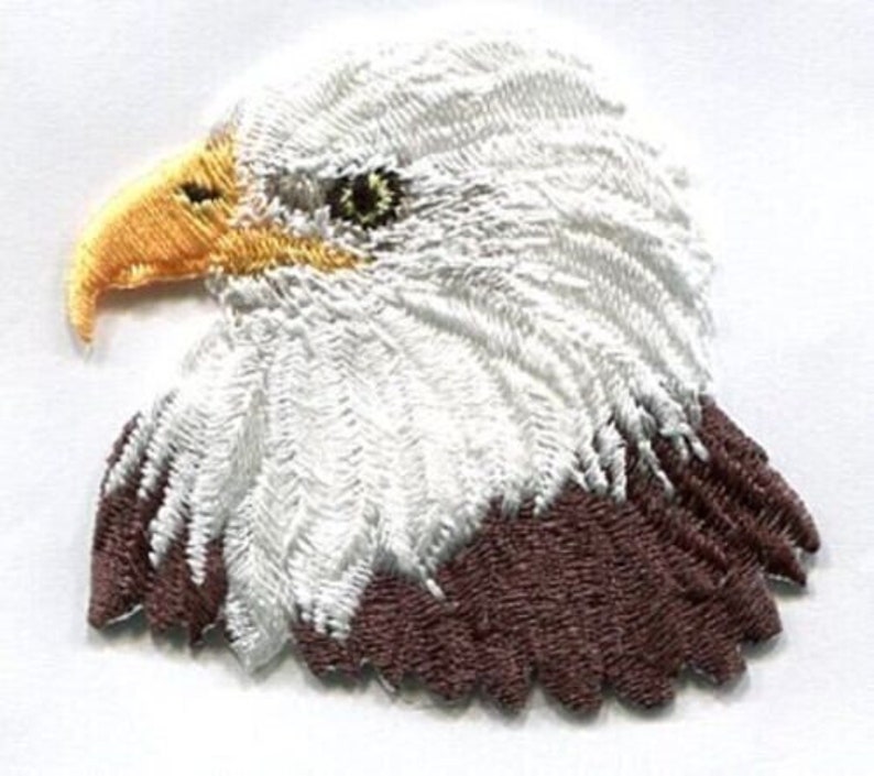 Iron on Applique/patches-eagle HEAD BROWN 2 1/8 X 2 Inch - Etsy