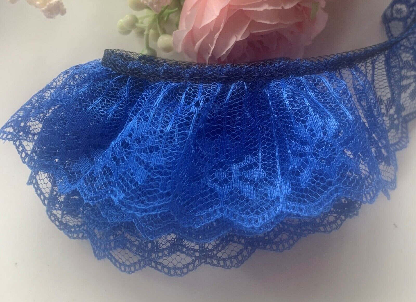 Ruffle Lace Trim 2 Inch Wide Price per Yard Royal Blue Color - Etsy