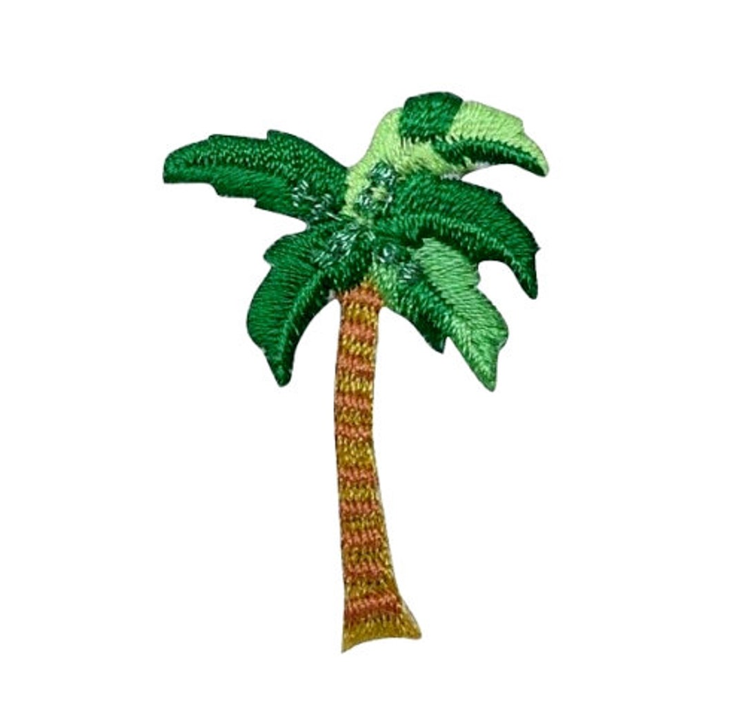 Iron on Patch Applique Palm Tree Measures 1-1/2" X 1-1/8" - Etsy