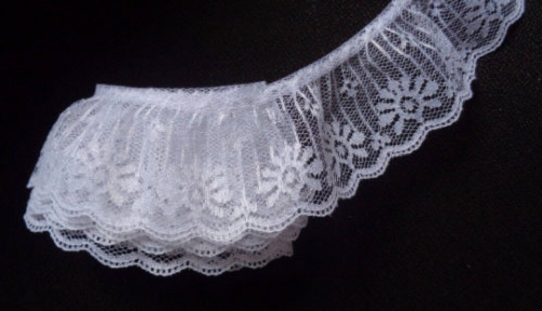 Ruffle Lace Trim 1-3/4-inch-wide Price per Yard White Color - Etsy