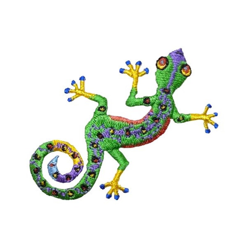 Gecko Applique - Etsy