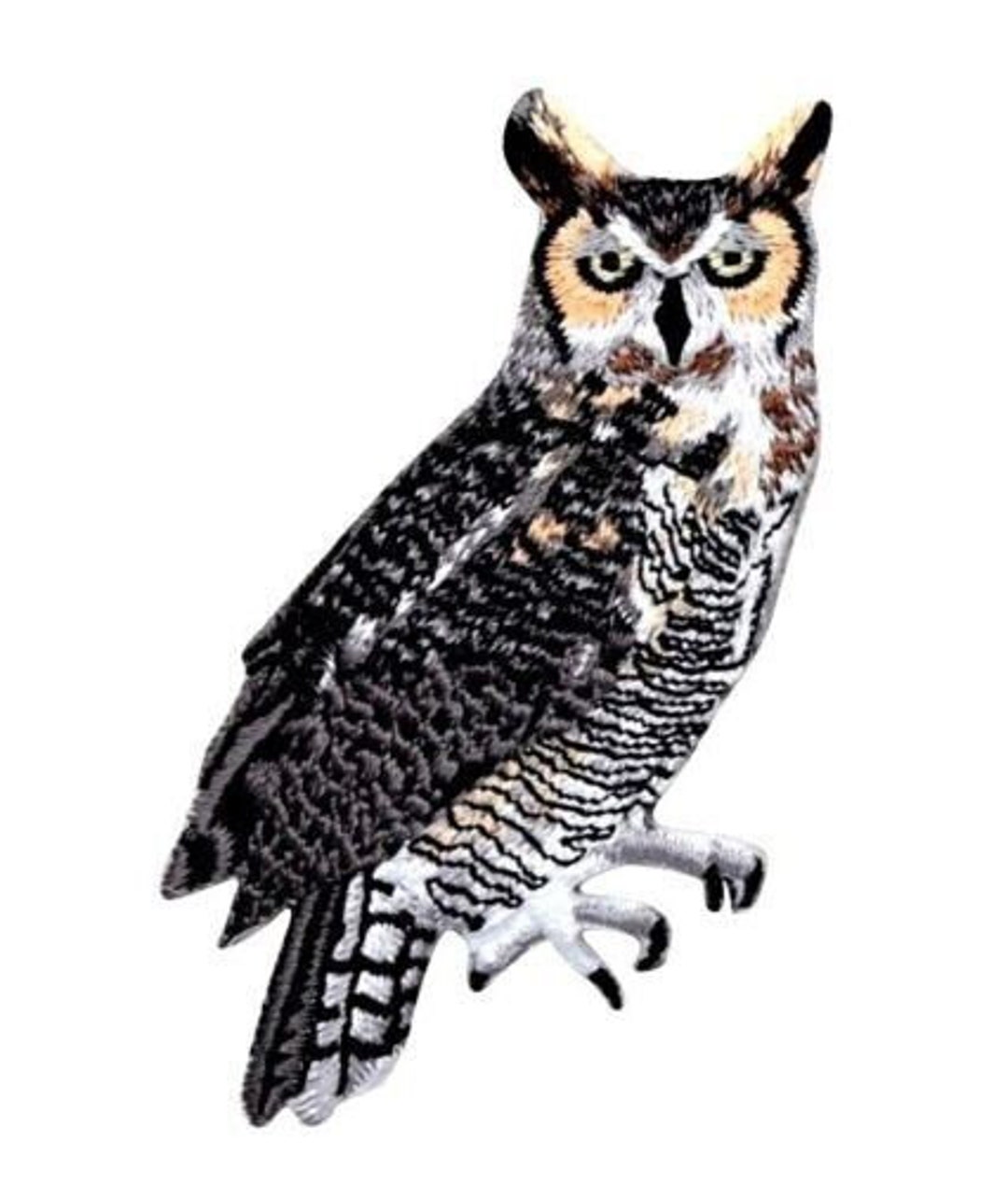 Horned Owl Iron on BIRD PATCH APPLIQUE 3-1/4" X 1-5/8" - Etsy
