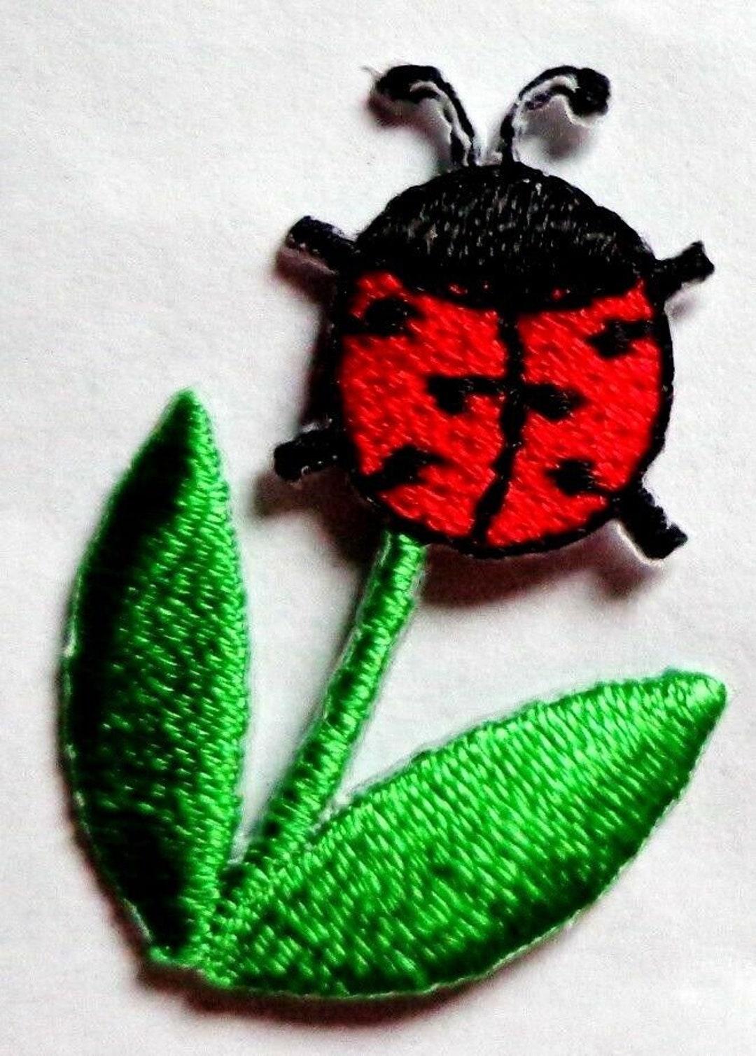 Embroidered Iron-on Applique Ladybug, 7/8 X 13/8 Inch - Etsy