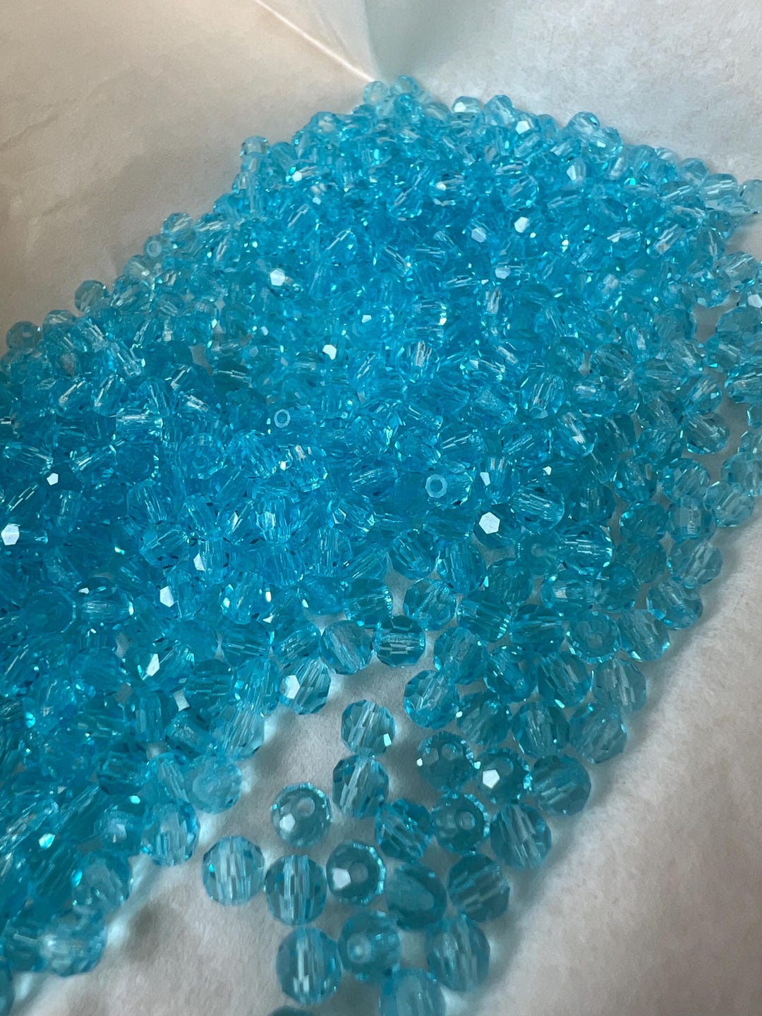 4mm Aqua | Preciosa| Machine Cut | Glass Beads| Faceted |czech Beads ...
