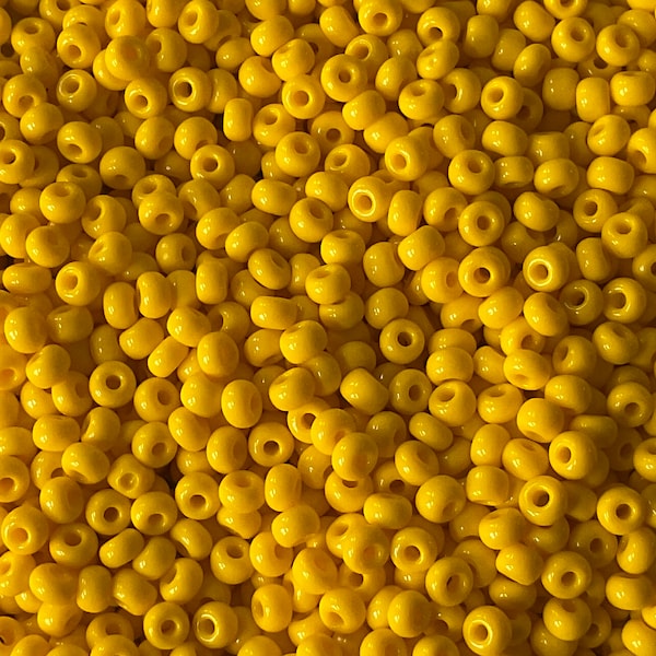 Opaque Yellow Beads - Etsy