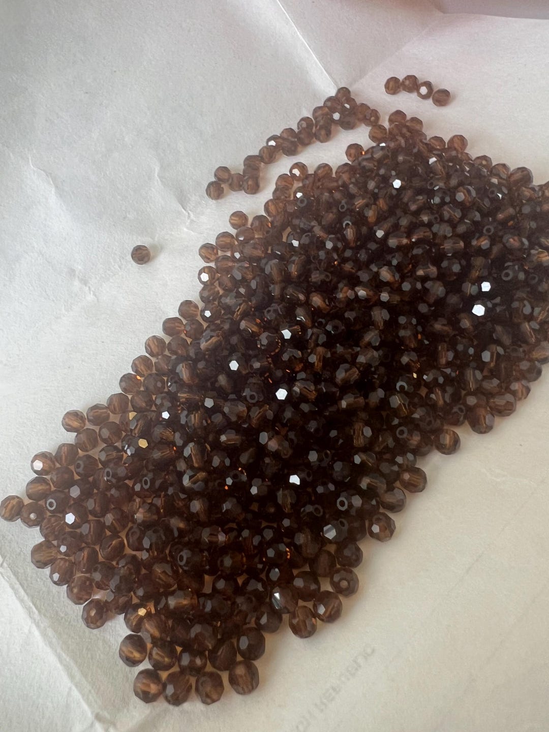 4mm Smokey Topaz| Preciosa| Machine Cut | Glass Beads| Faceted |czech ...