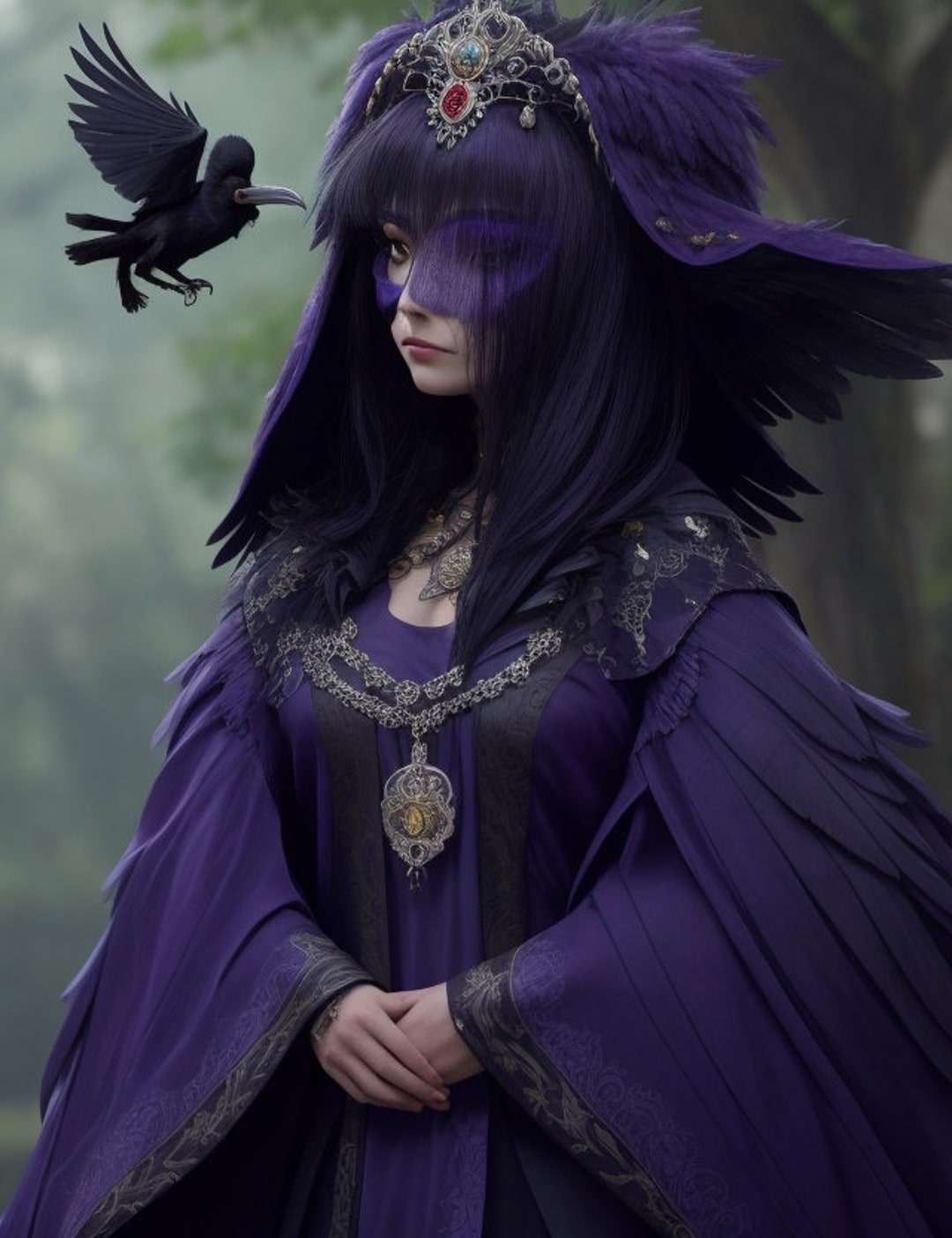 Raven Woman - Etsy