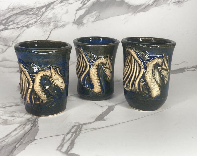 Dragon Shot Glass - Shot Glass - Ceramic Shot Glass - Handmade Shot ...