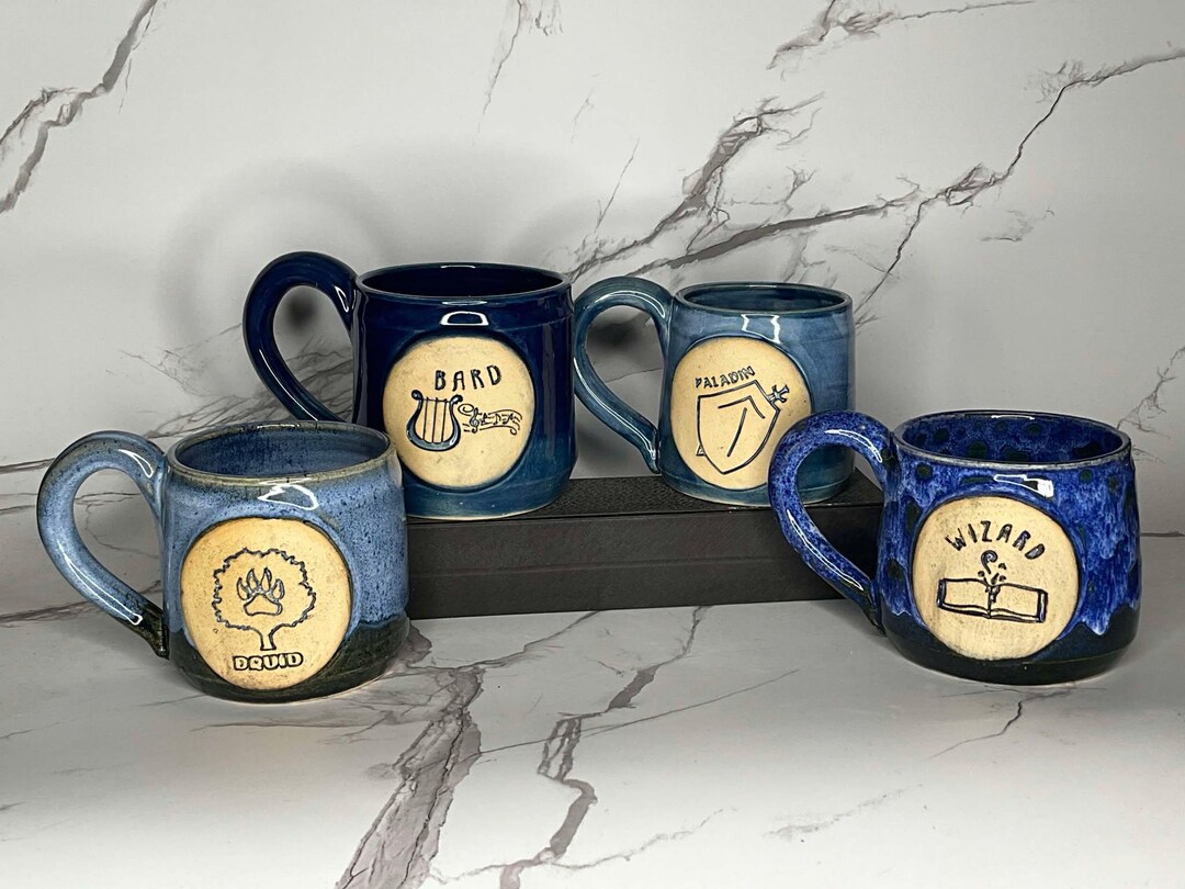 D&D Mugs - Class Mugs - Dungeons and Dragons - Natural 20 - Handmade ...