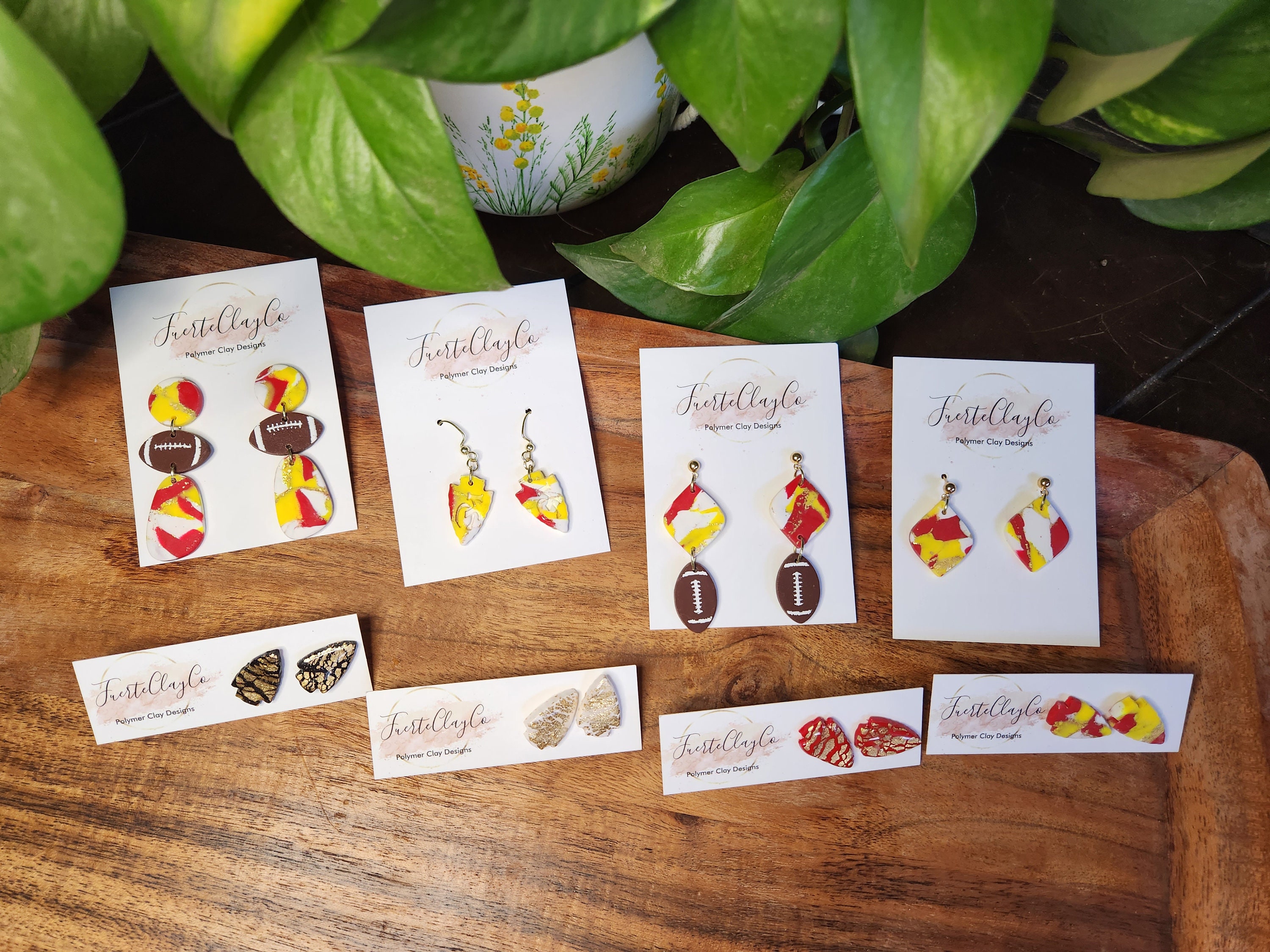 Kansas City Chiefs Marbled Gameday Earrings - Etsy
