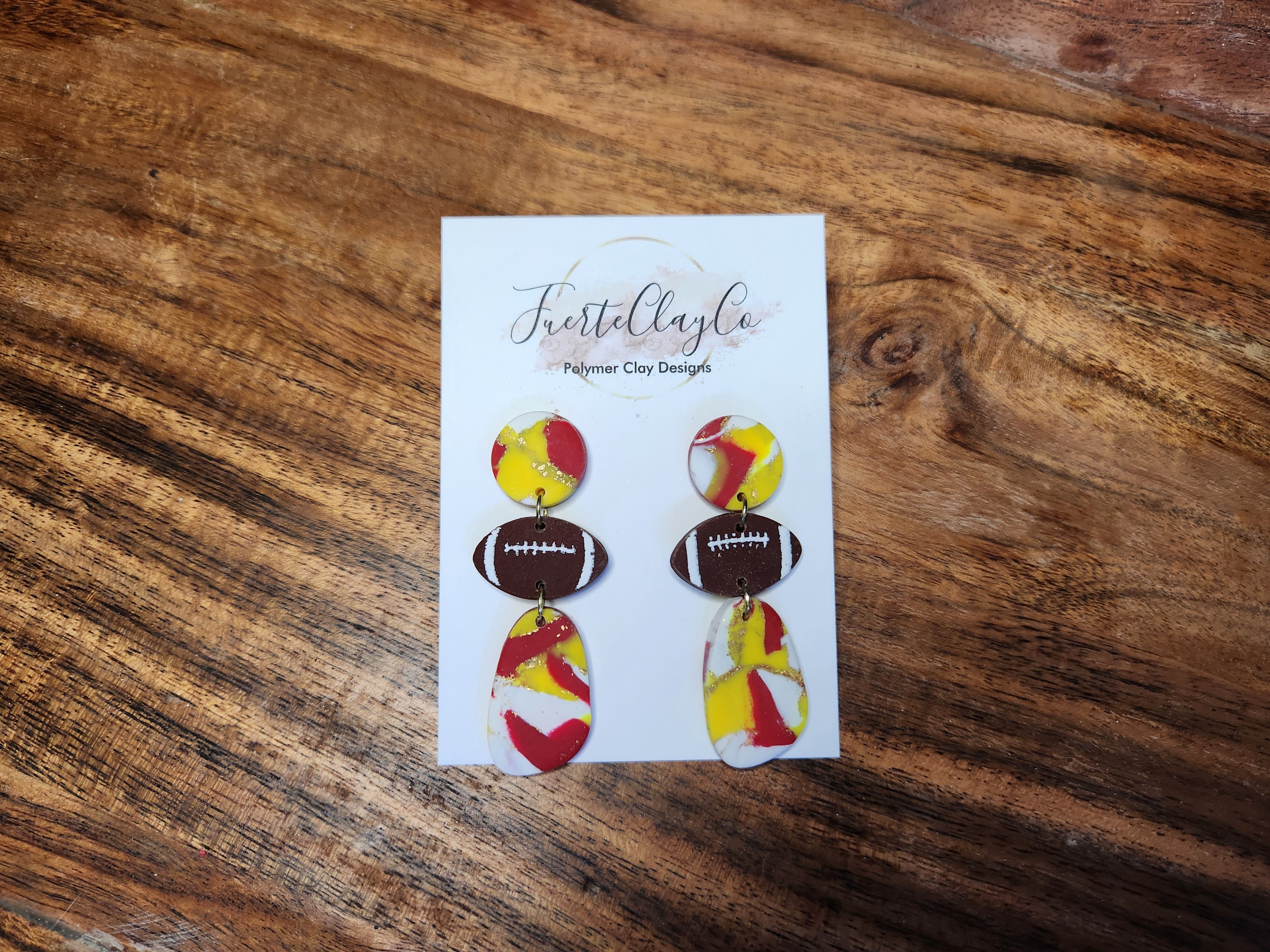 Kansas City Chiefs Marbled Gameday Earrings - Etsy