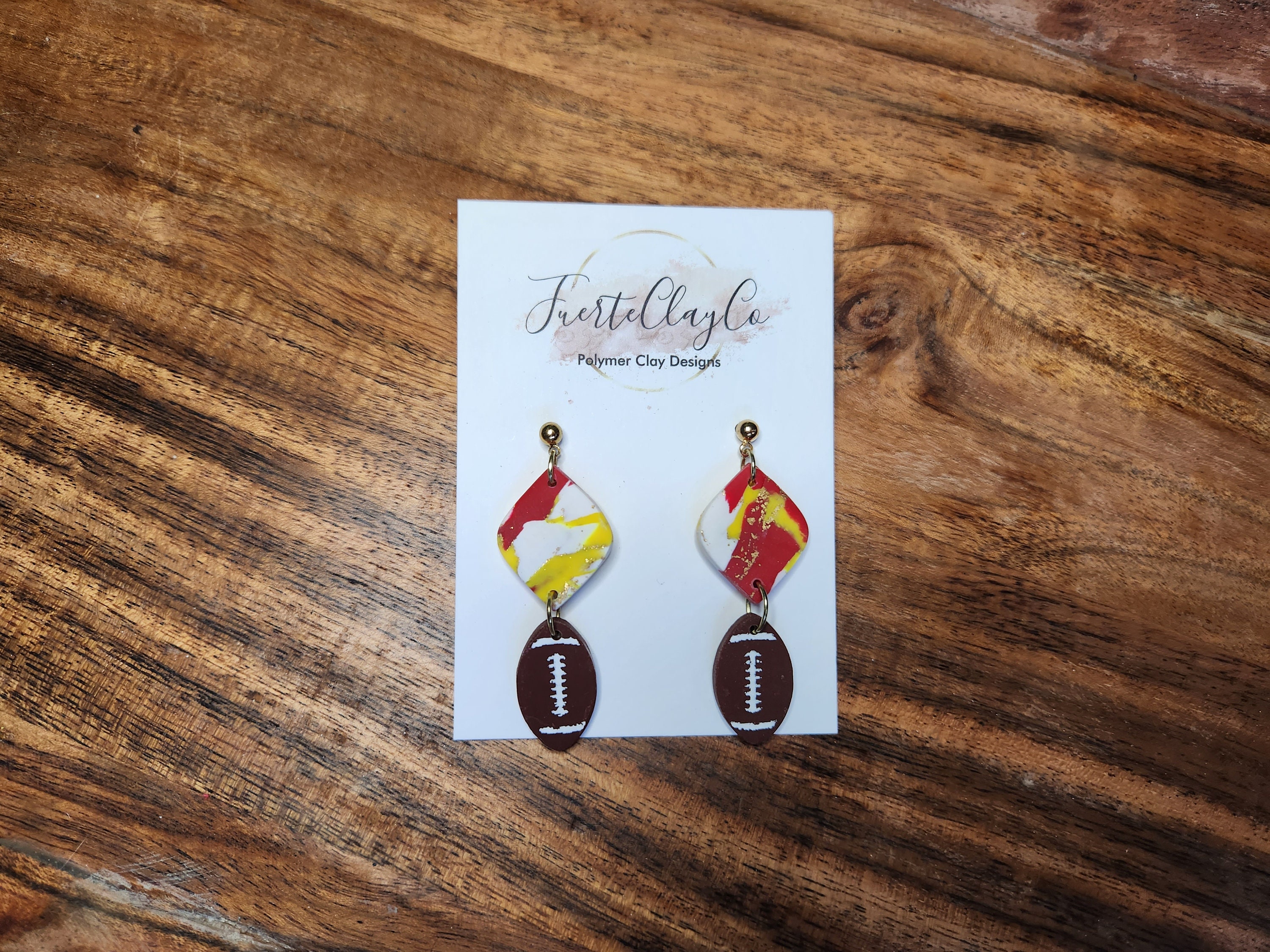 Kansas City Chiefs Marbled Gameday Earrings - Etsy