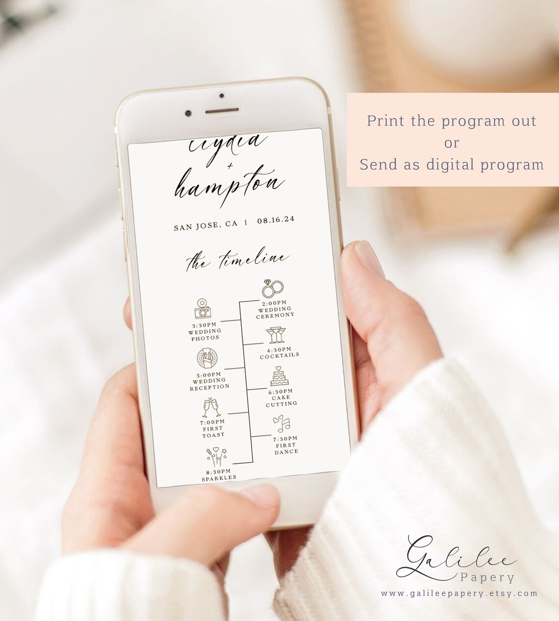 Wedding Day Program Template Wedding Infographic Infographic - Etsy