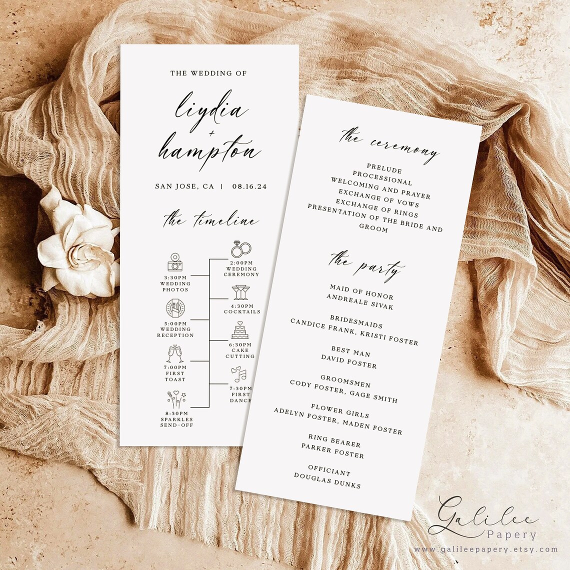 Wedding Day Program Template Wedding Infographic Infographic - Etsy