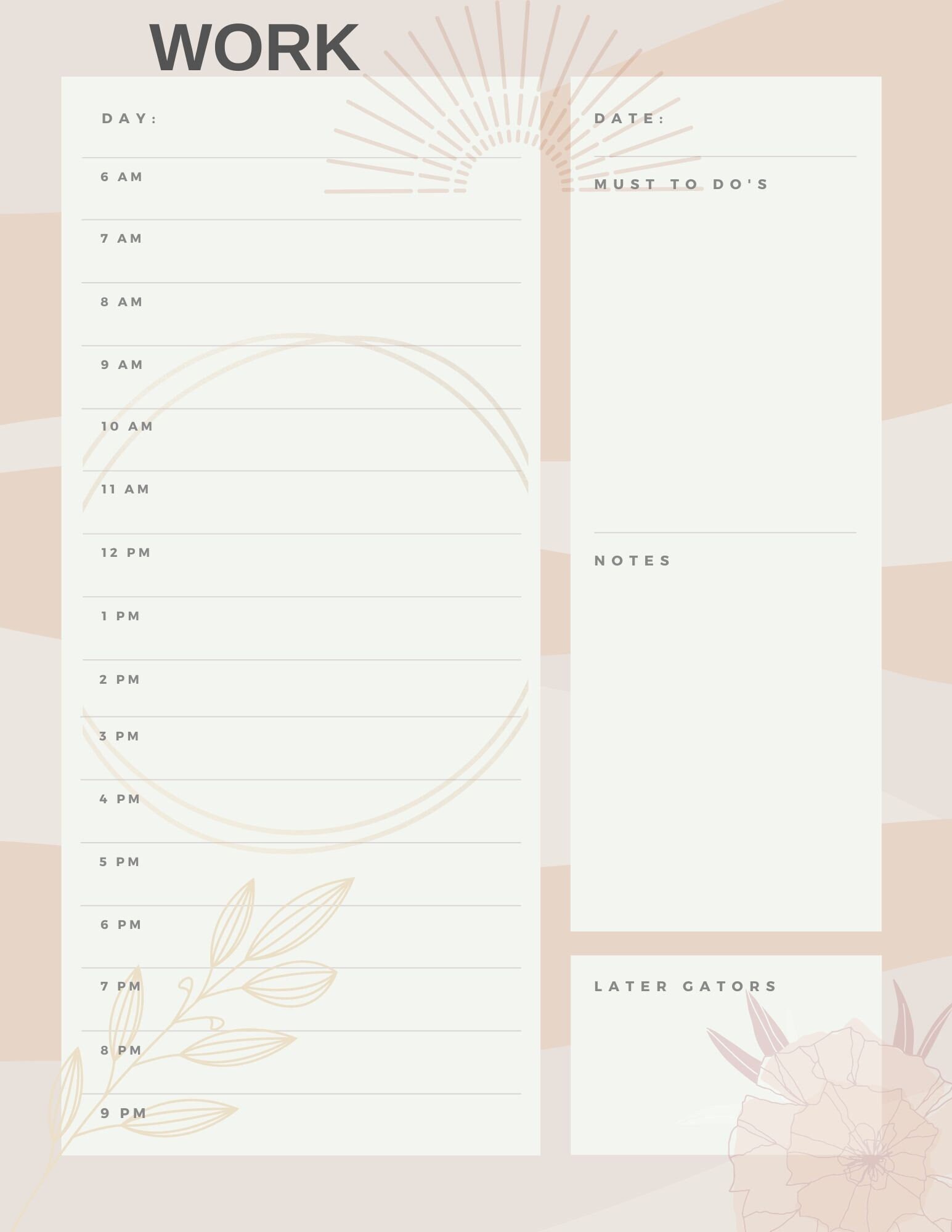 Daily Printable Planner - Etsy