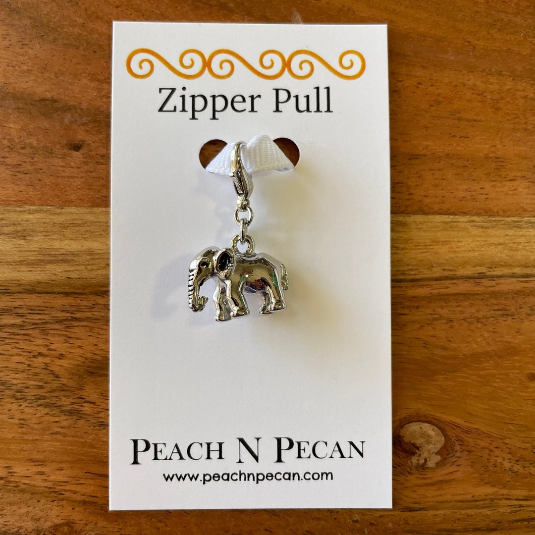 Elephant Zipper Pull Clip On - Etsy