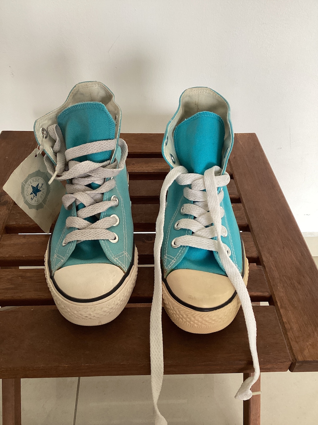 NOS DEADSTOCK Sun Faded Turkis/azure 90 Converse All Star - Etsy