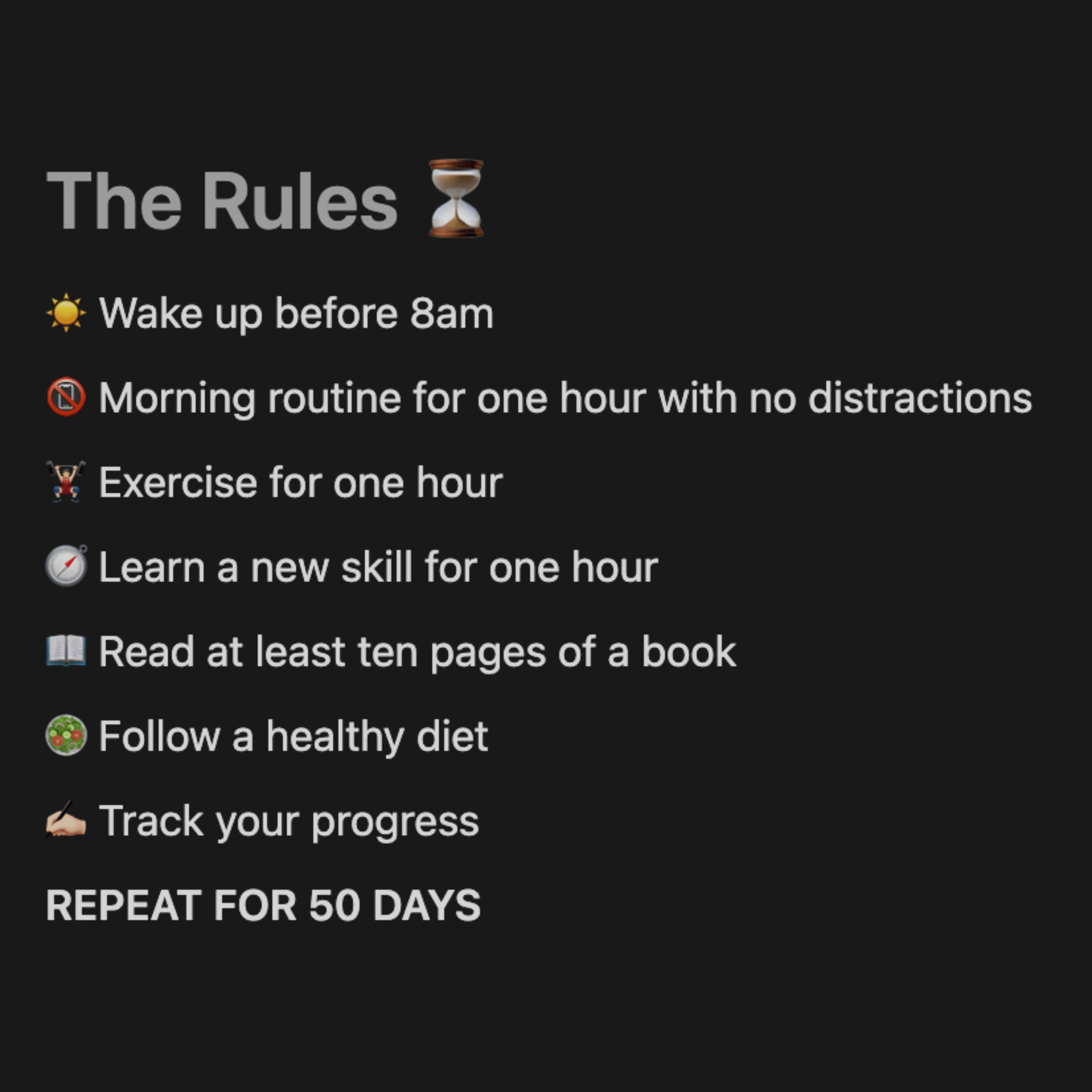 Project 50 Challenge Digital Tracker Notion Template | Fitness ...
