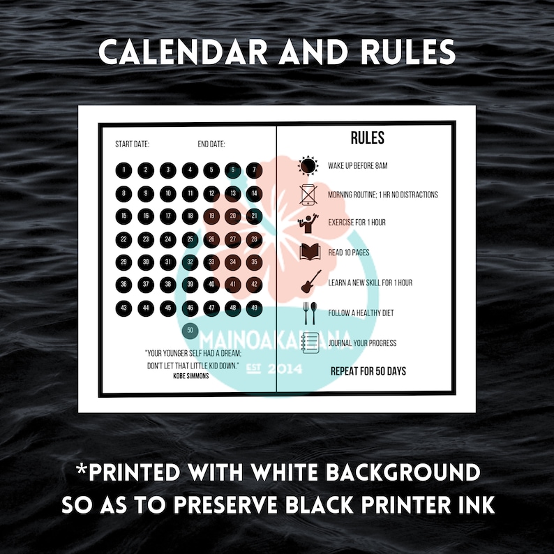 Project 50 Challenge Printable Tracker | Fitness, Motivation, and ...