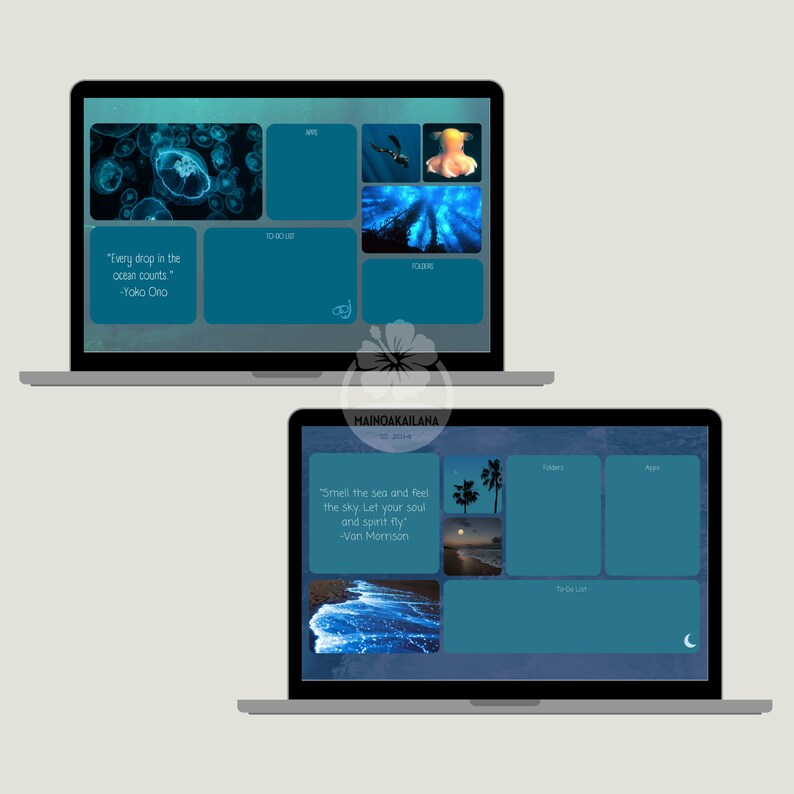 Beach/ocean Aesthetic Desktop Organizer Wallpapers for Laptop/monitor ...