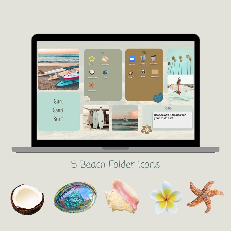 Beach/ocean Aesthetic Desktop Organizer Wallpapers for Laptop/monitor ...