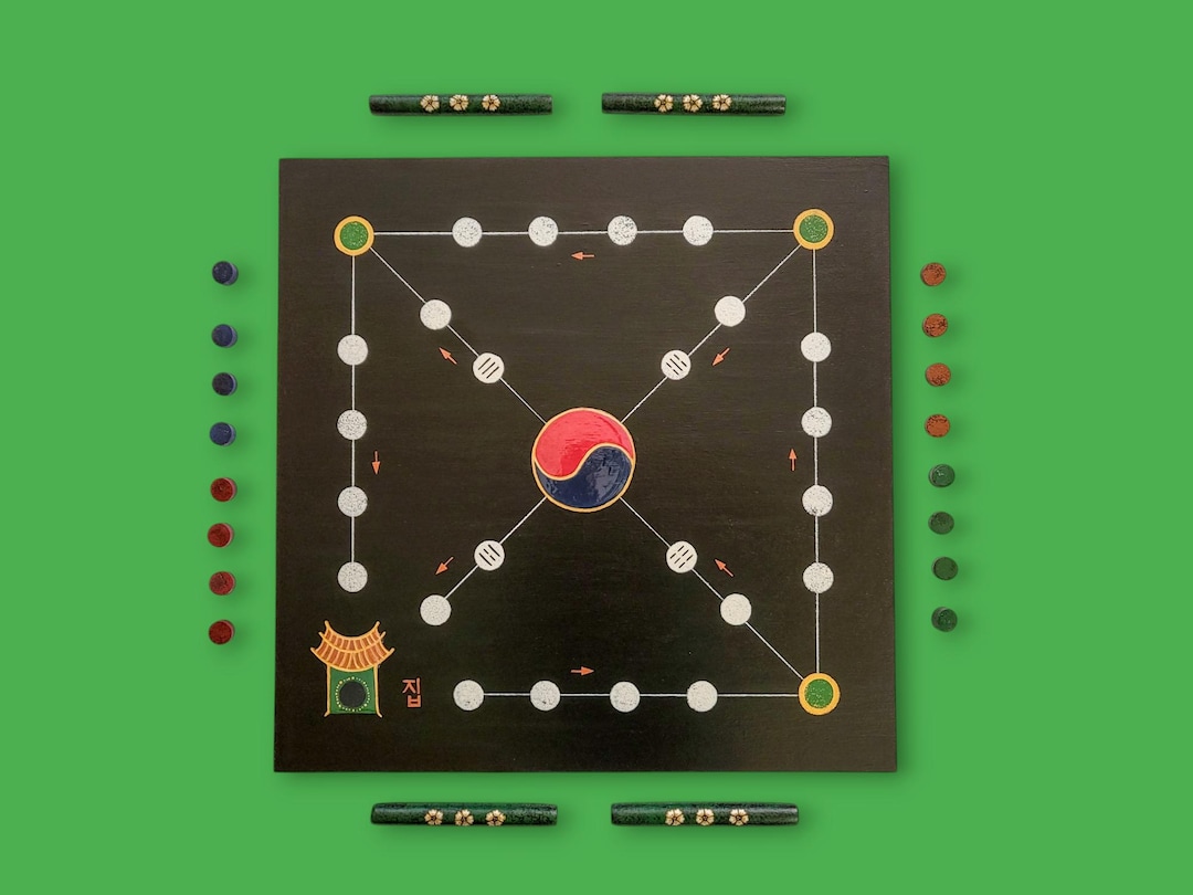 Large Yut Nori Game Board Set Taegeuk Korean Yin Yang - Wall Art - Wall ...