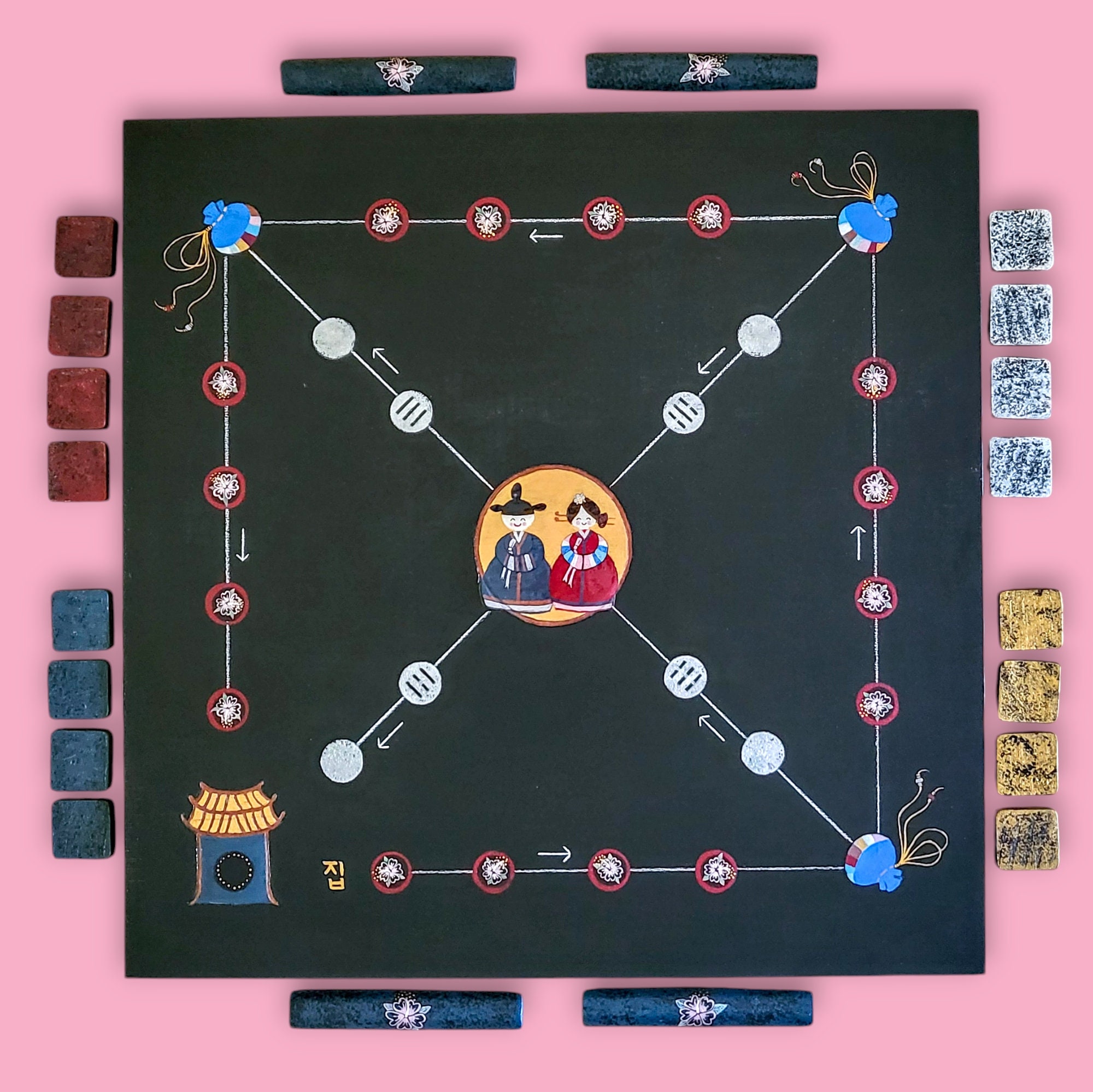 Large Yut Nori Game Board Set - Wall Art - Etsy