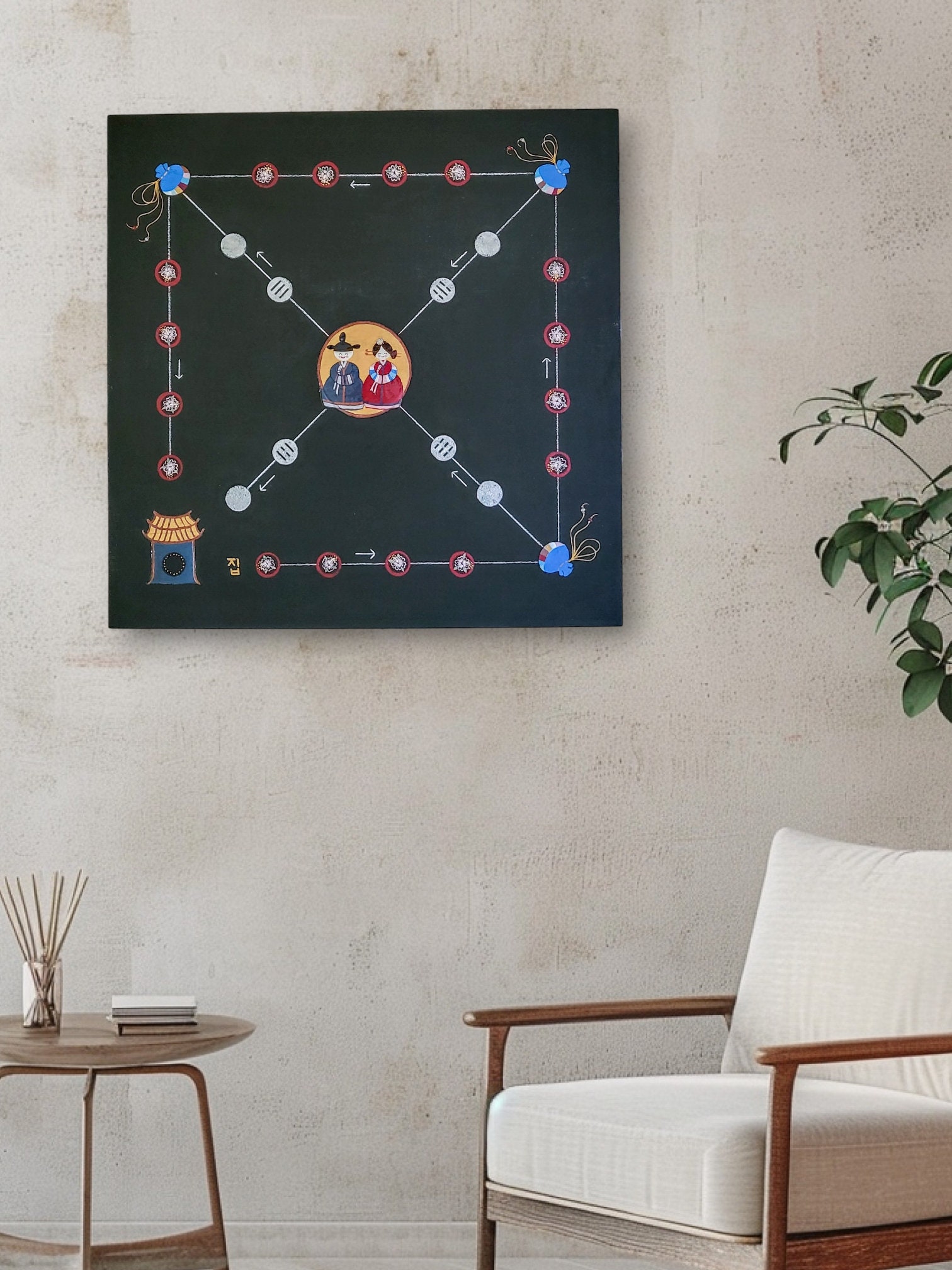 Large Yut Nori Game Board Set - Wall Art - Etsy