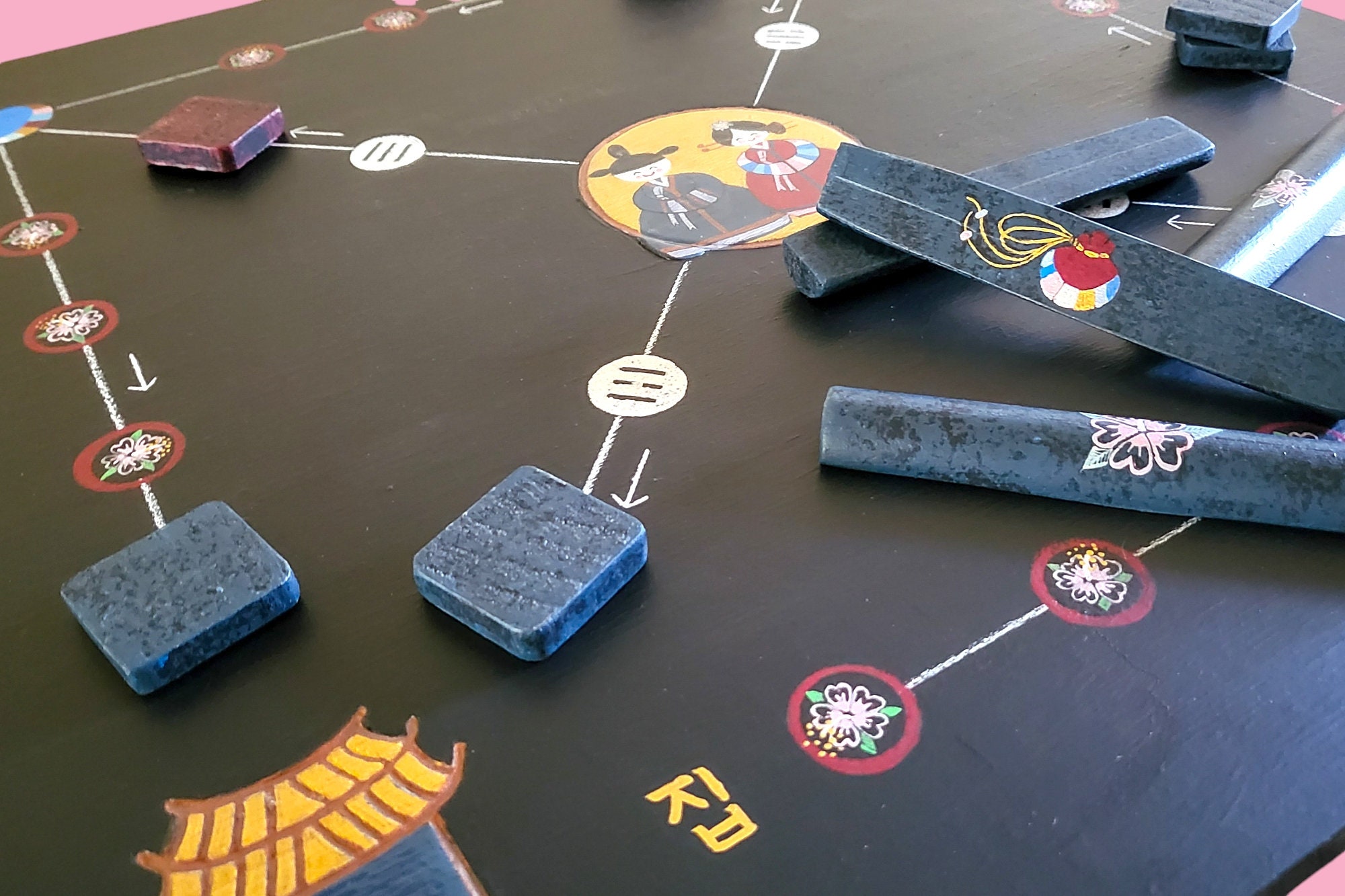 Large Yut Nori Game Board Set - Wall Art - Etsy