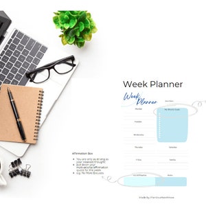 Weekly Planner Printable / Instant Download / Weekly Planning / Goal ...