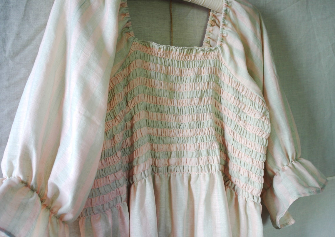 Plus Size Cottage Core Dress, Romantic Pink Dress, Vintage Design ...