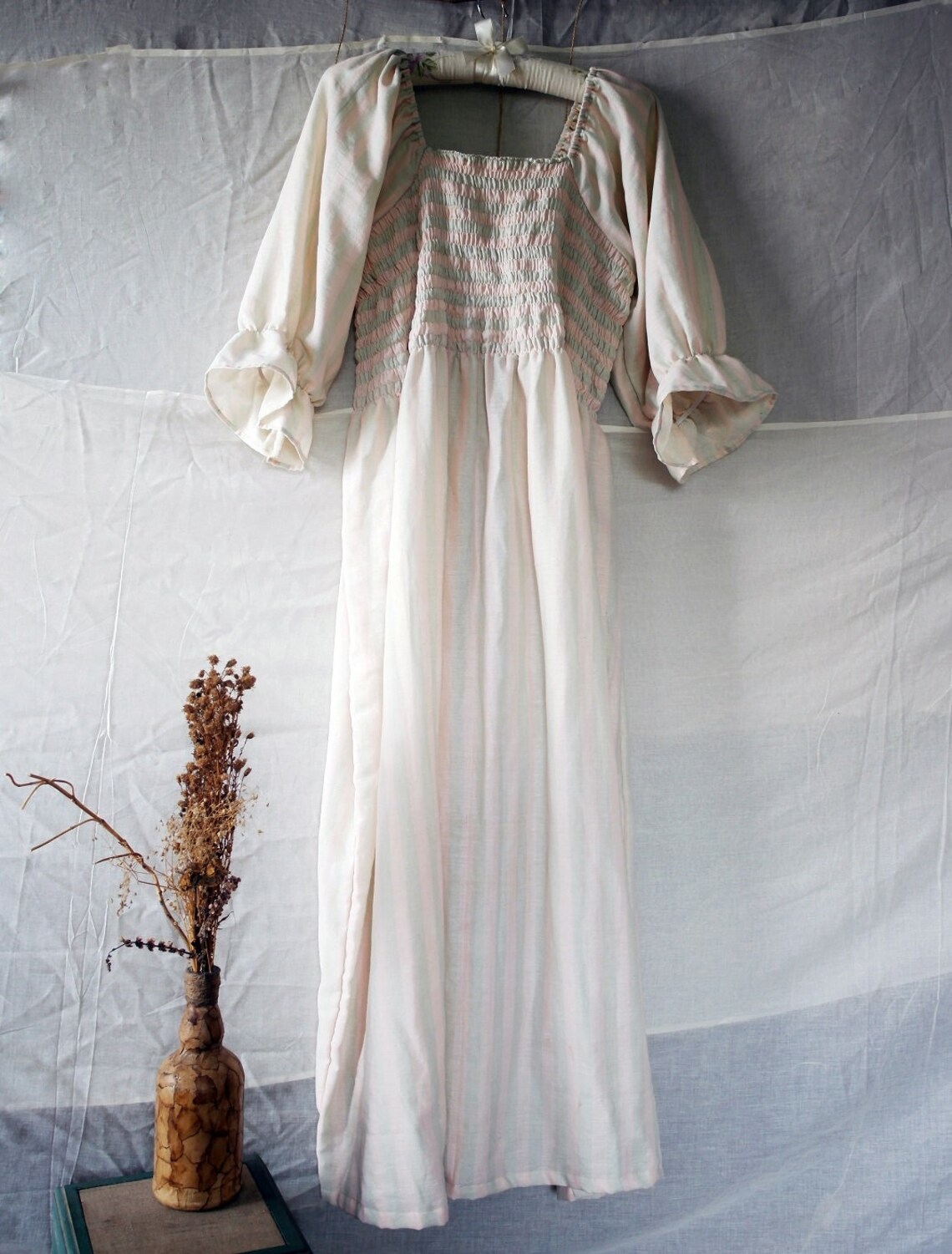 Plus Size Cottage Core Dress, Romantic Pink Dress, Vintage Design ...