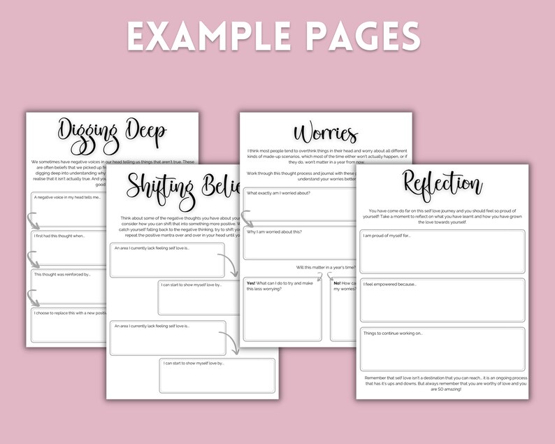 Self Love Digital Journal | Self Care Printable Journal Guide ...