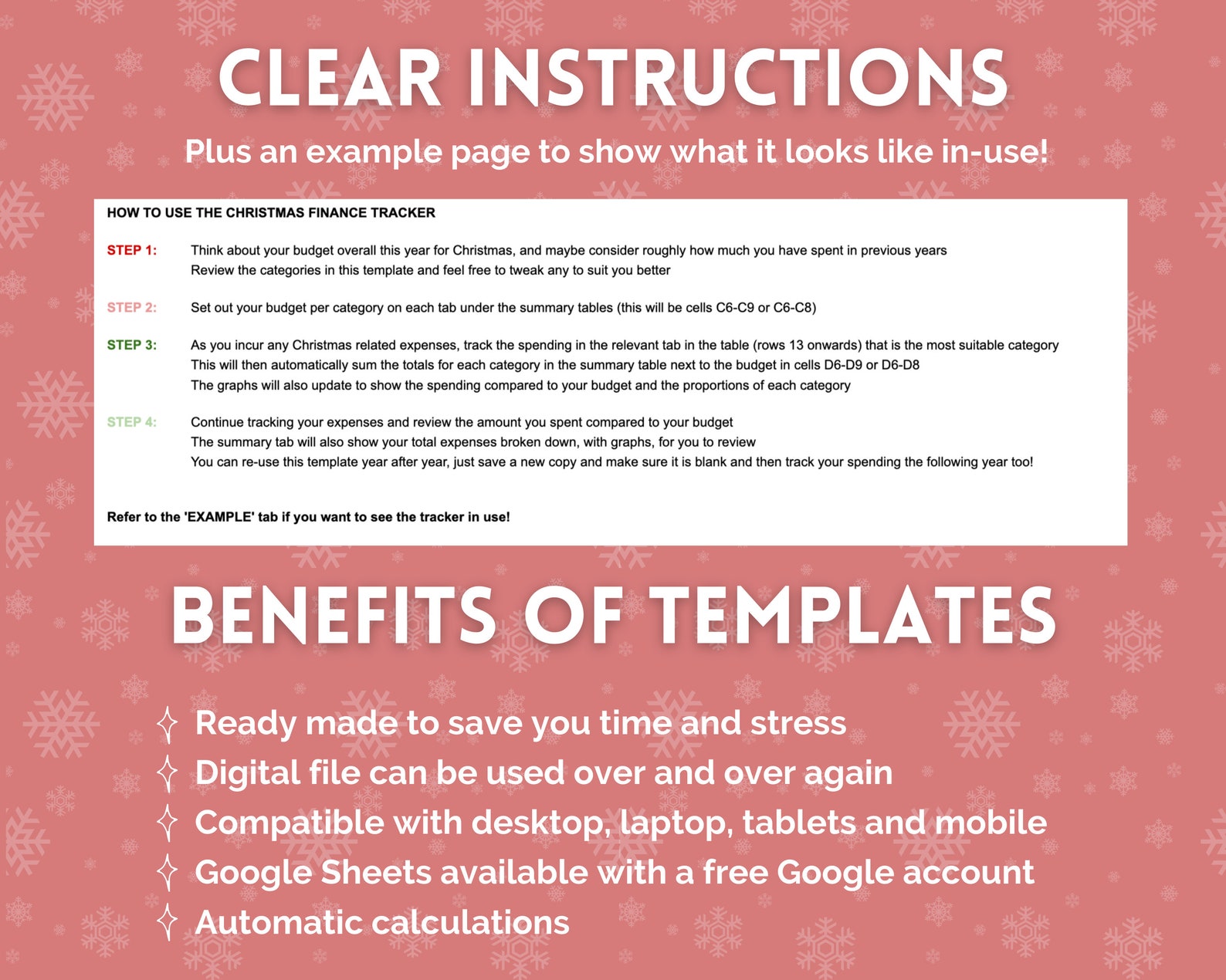 Christmas Spending Tracker | Budget Template for Xmas Holiday | Easy ...