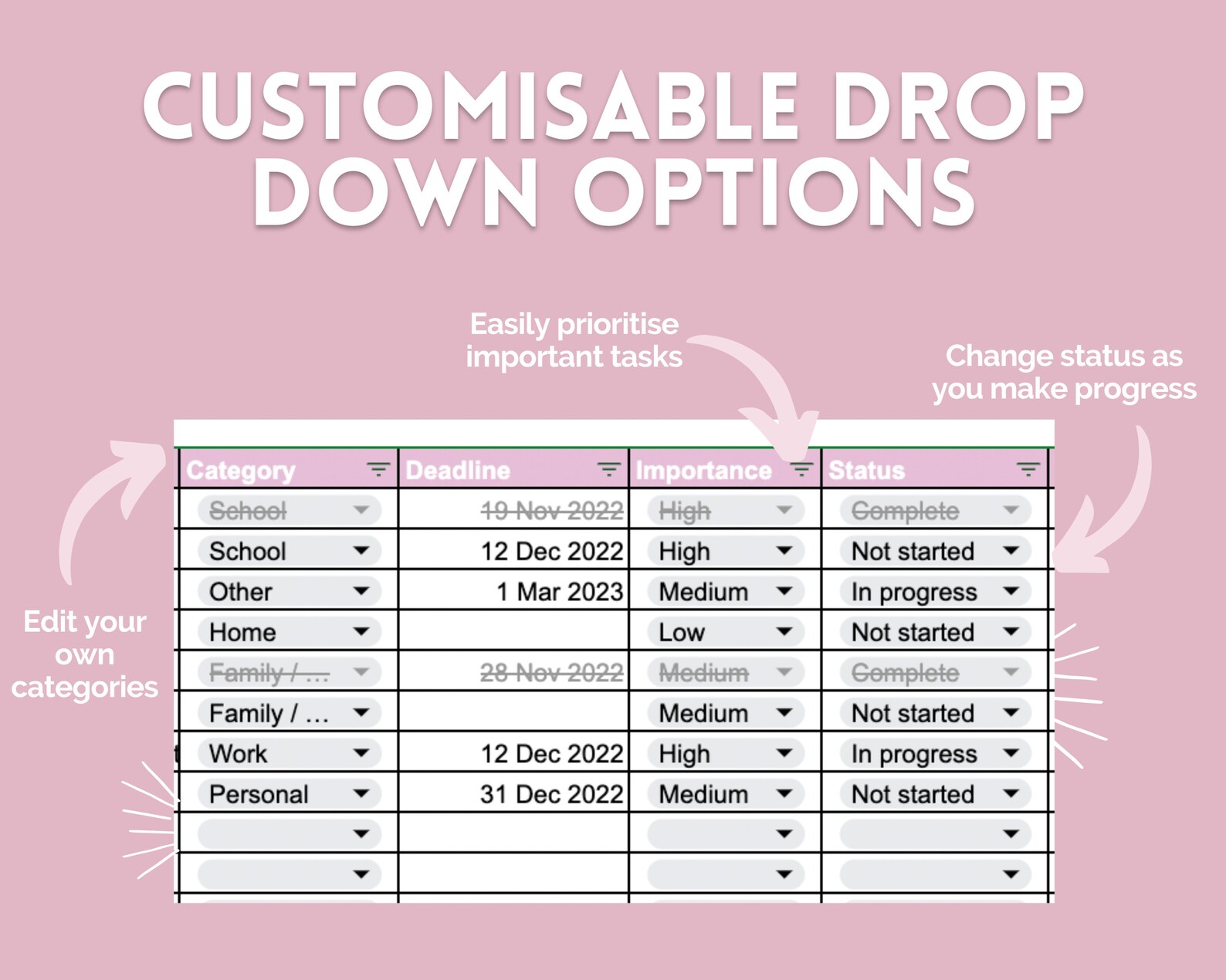 To-do List and Project Tracker Template, Simple Task Overview, Daily ...
