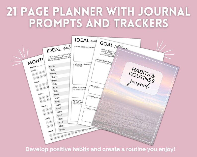 Habit and Routine Journal and Template | Habit Tracker Printable ...