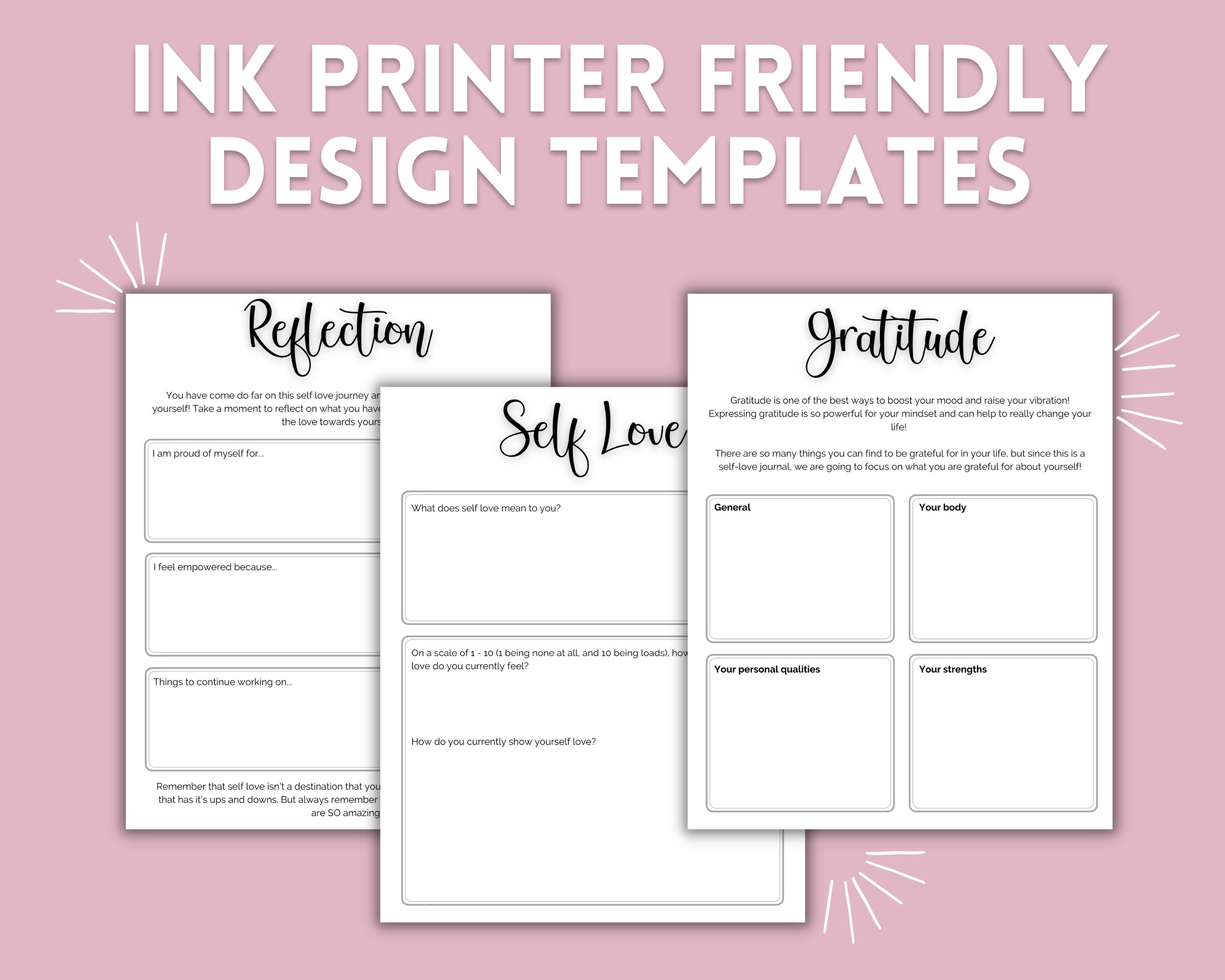 Self Love Digital Journal | Self Care Printable Journal Guide ...