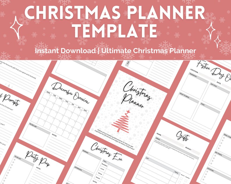 Christmas Planner Printable Templates | Xmas Planning | Digital Guide ...