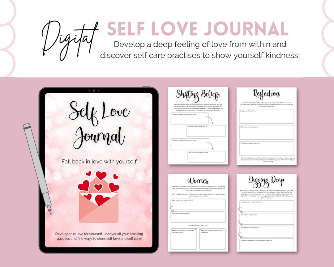 Self Love Digital Journal | Self Care Printable Journal Guide ...