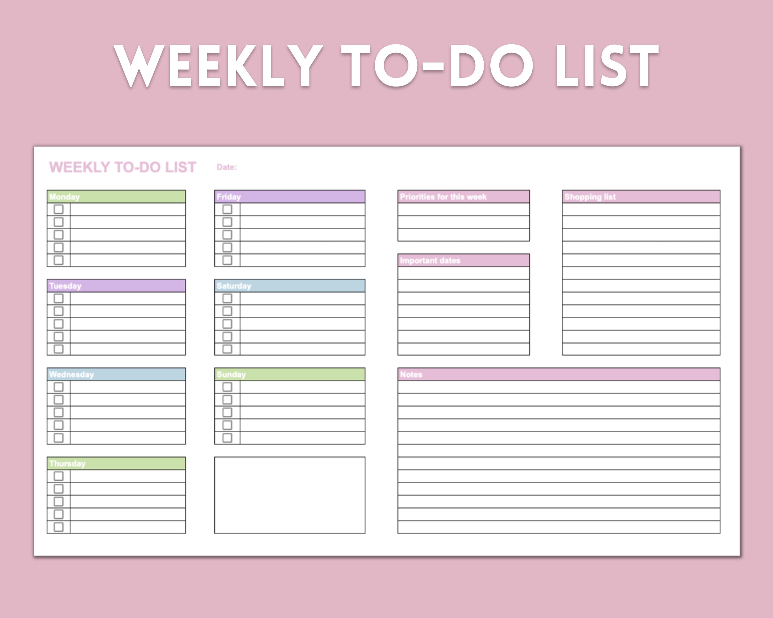 To-do List and Project Tracker Template, Simple Task Overview, Daily ...