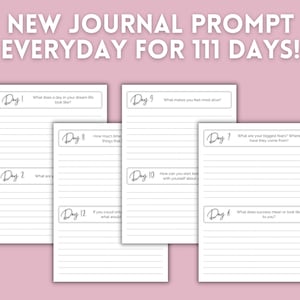 Beginner Journal Guide | Guided Digital Journal | 111 Daily Journaling ...