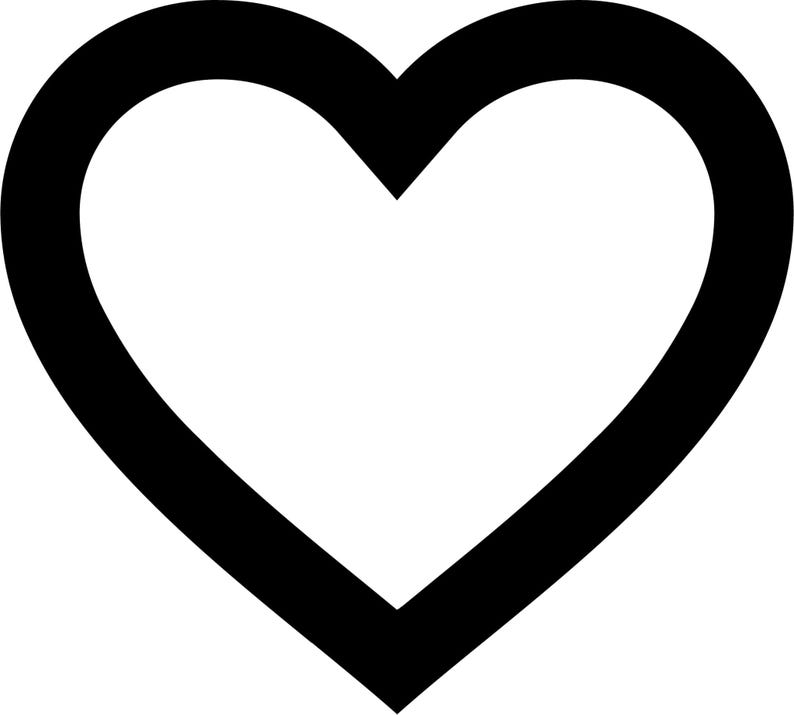 Esquema del corazón | svg png dxf eps Descarga digital instantánea ...