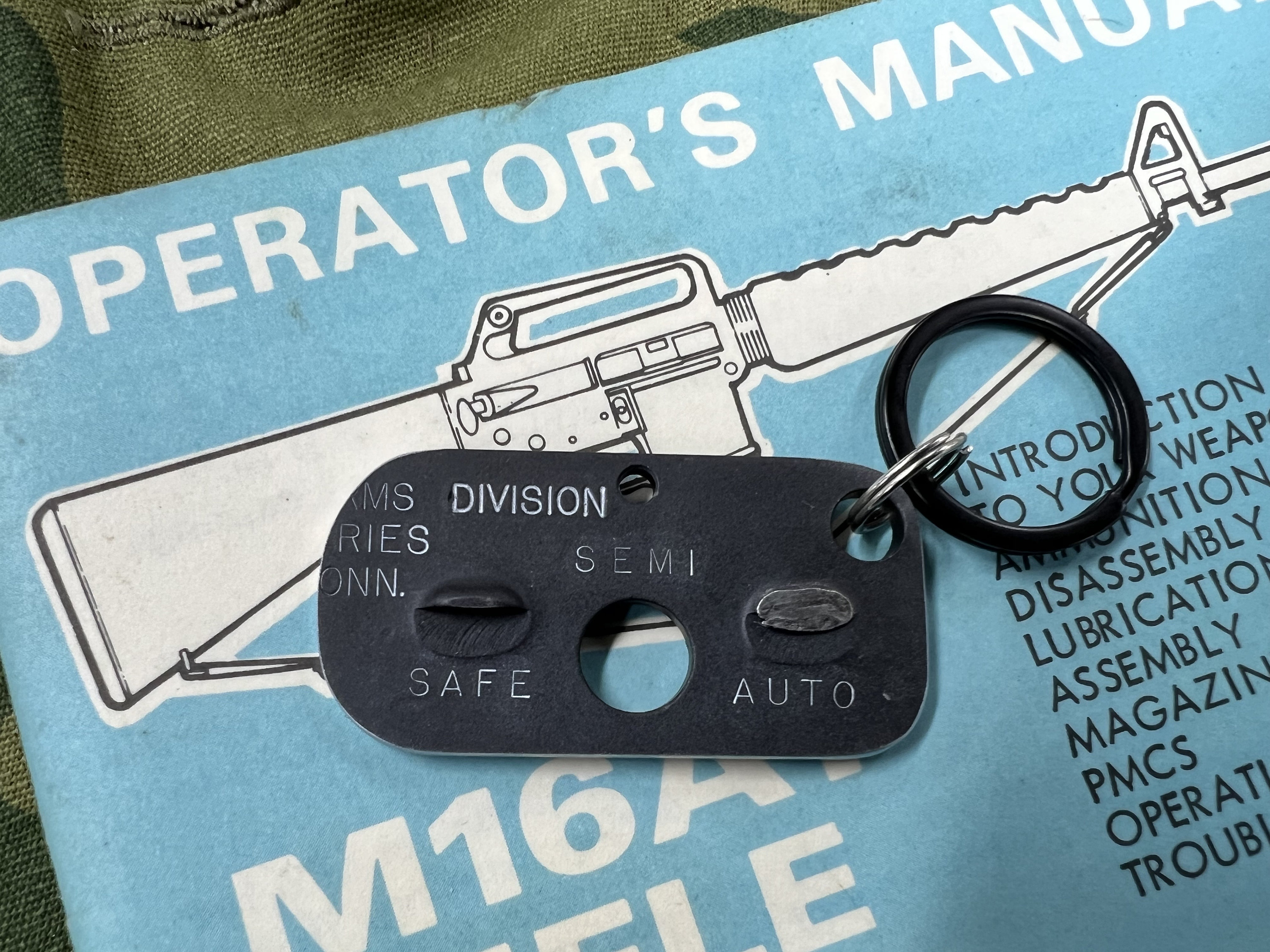 Colt M16A1 Keychain Made From Retired Surplus Demilled M16, USGI ...