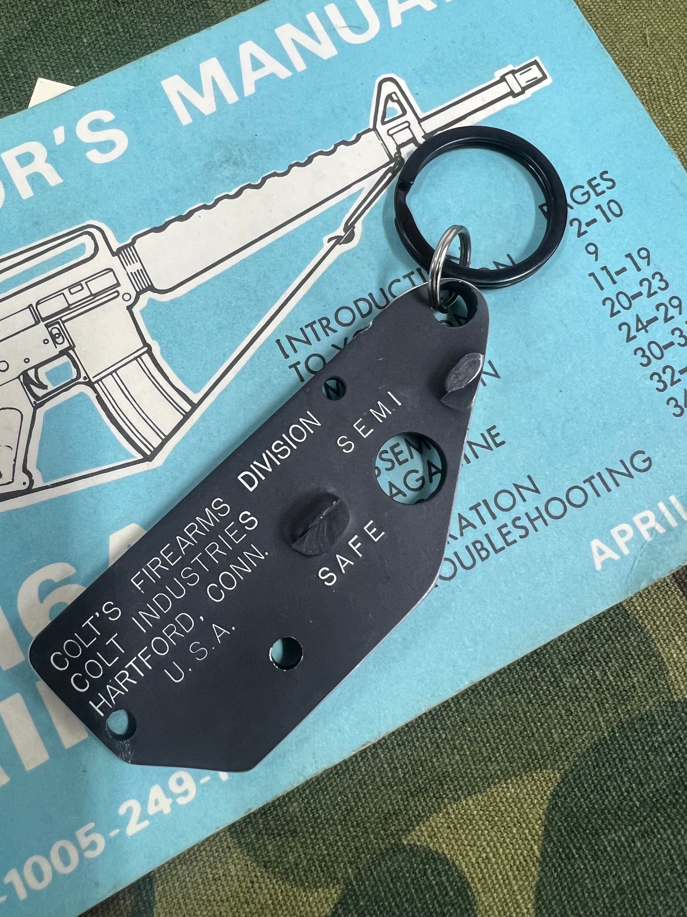 Colt M16A1 Keychain Made From Retired Surplus Demilled M16, USGI ...